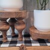 2 Black & White Distressed Farmhouse Rustic Wooden Risers Farmhouse ...