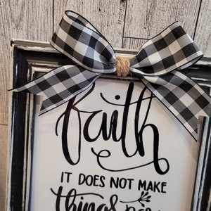 Faith Farmhouse Kitchen Sign Rustic Distressed Tier Tray Rustic ...