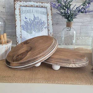 2 Piece Rustic Distressed Wooden Riser Set Rustic Country Farmhouse ...