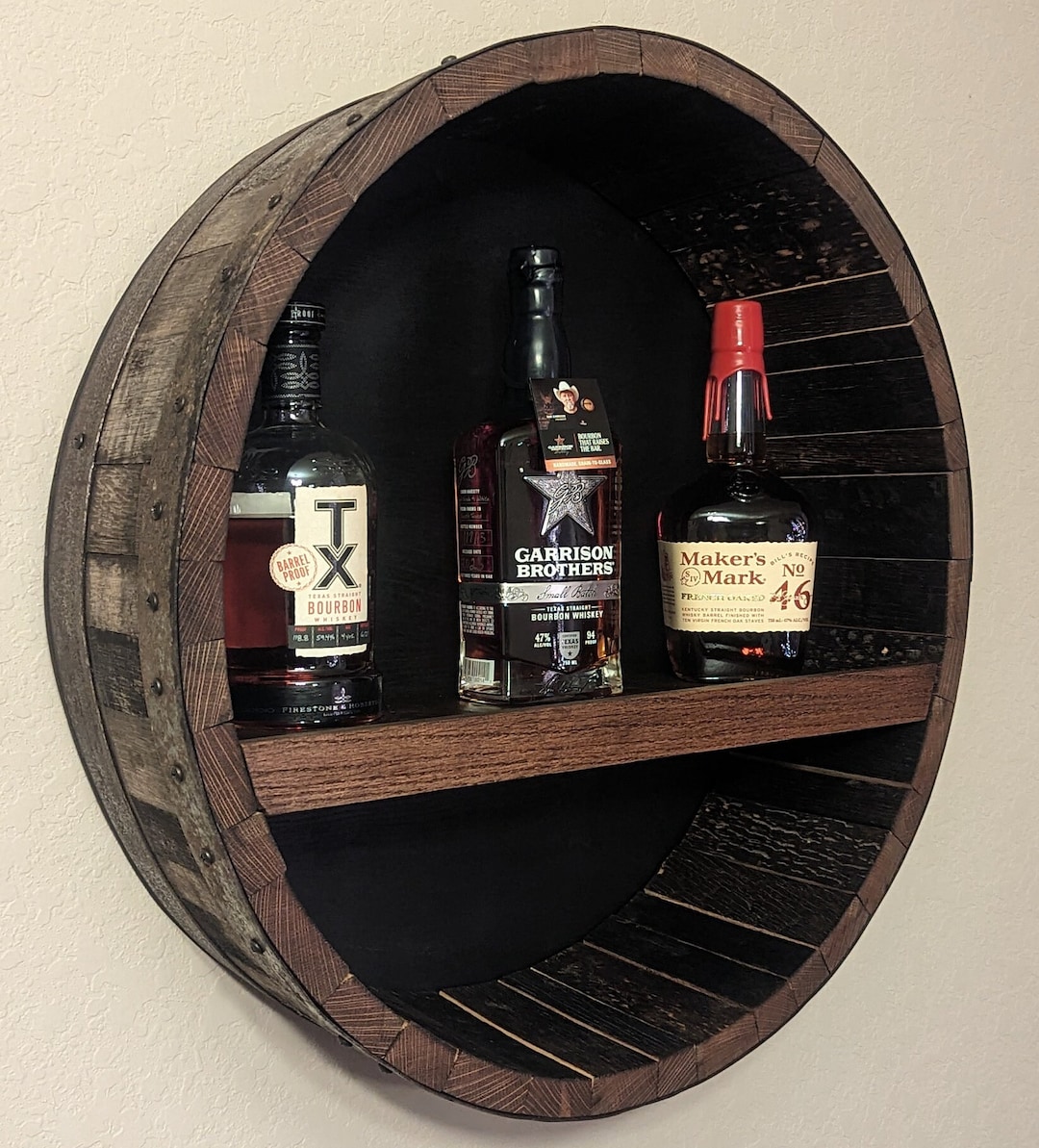 Whiskey Barrel Shelf - Etsy