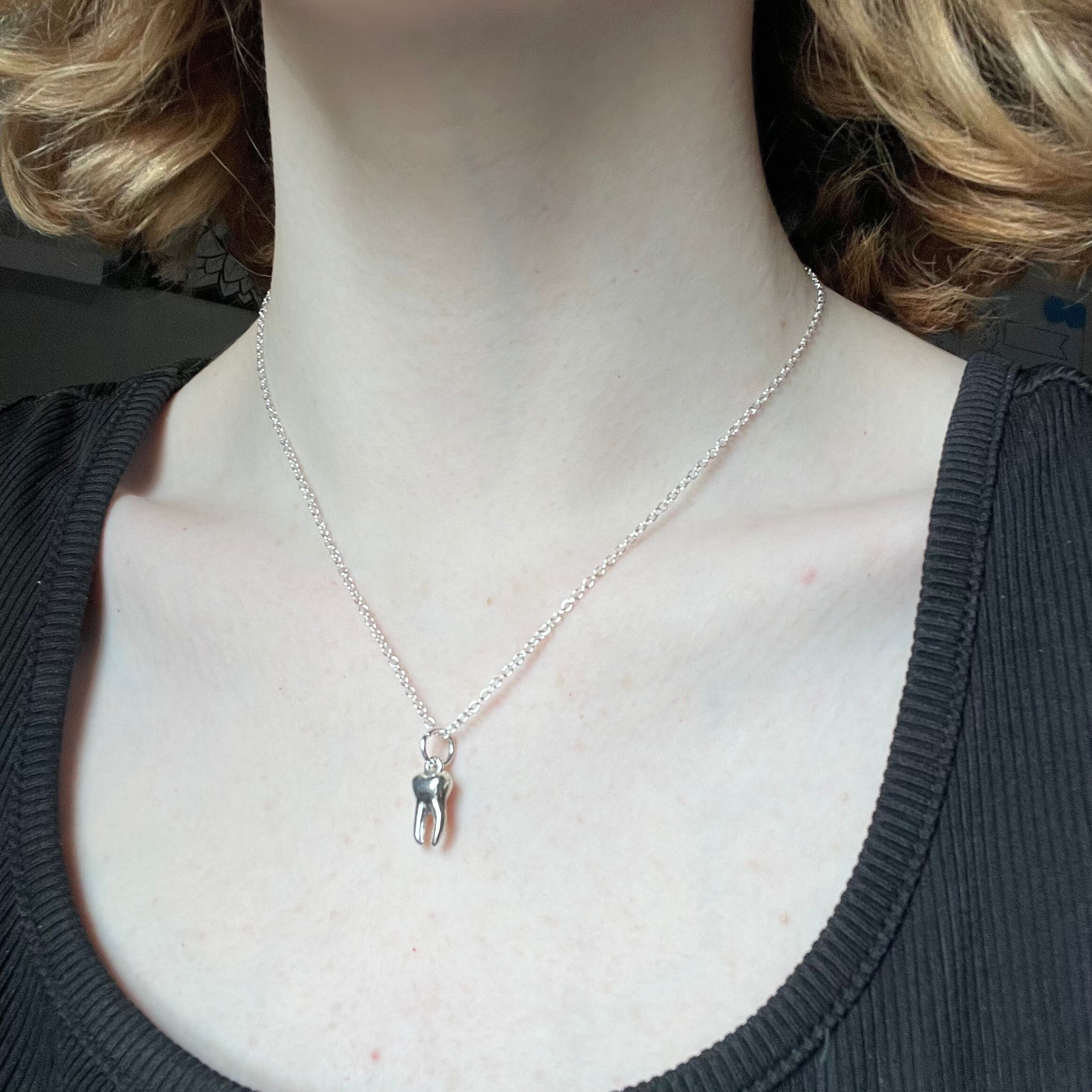 Tooth Necklace Gothic Y2K Fairycore Handmade Adjustable - Etsy