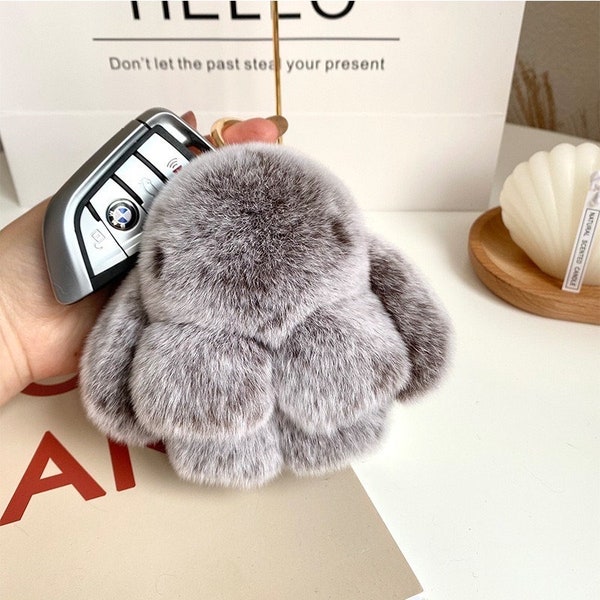 Fluffy Keychain Charm - Etsy