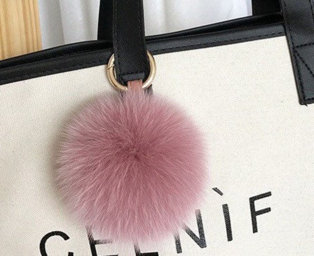Giant 6 Ball Colorful Fur Keychain/fox Fur Pompom Keychain/bag Charm ...