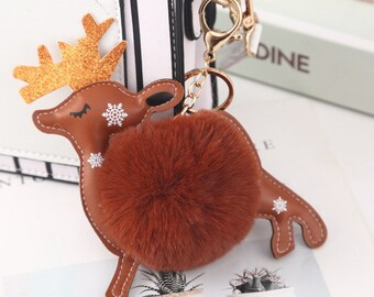 Personalized Name Keyring With Pom Pom Custom Acrylic - Etsy