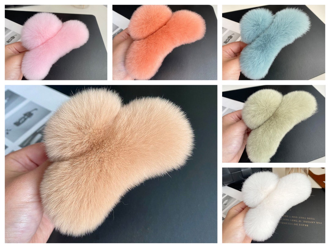 Fluffy Hair Claw, Fur Small Hair Clips,minimalist Hair Decoration,hair ...