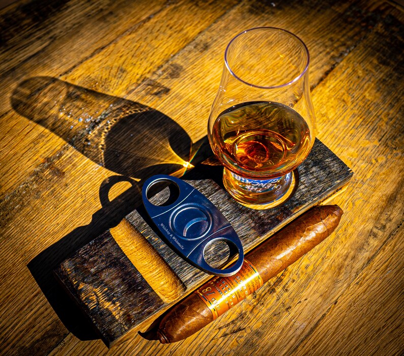 Cigar Rest Glencairn Glass Included Made From Bourbon Barrel Staves - Etsy