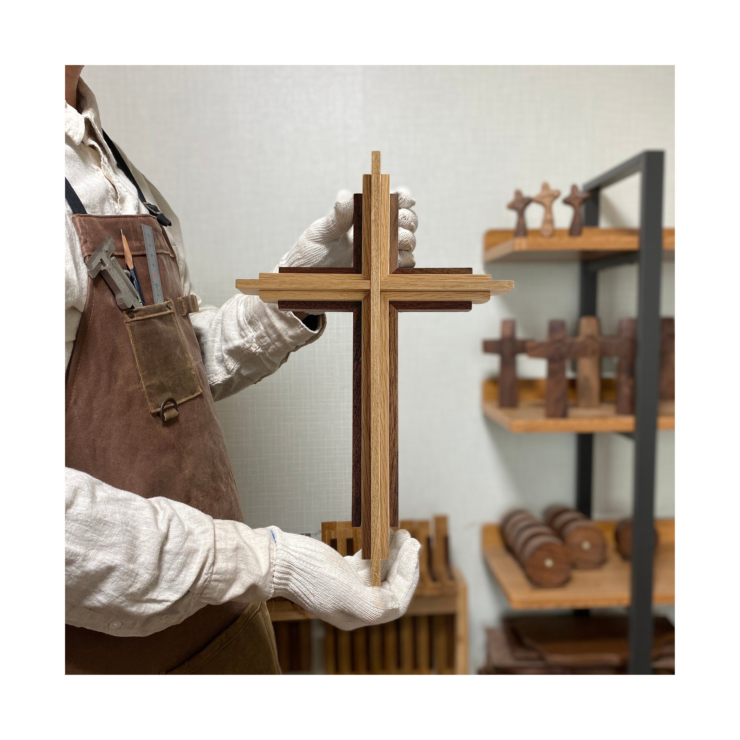 Handmade Wood Cross, Wall Hanging Wood Cross, Wall Decorative Cross ...