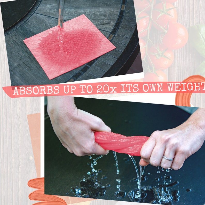 10 Red Rose Pack Swedish Dishcloth Cellulose Sponge Cloths - Etsy