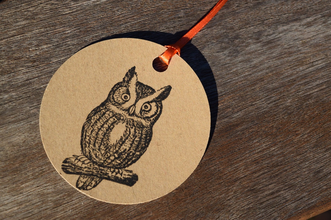 12 Owl Gift Tags Halloween Gift Tags Owl Treat Bag Tags - Etsy