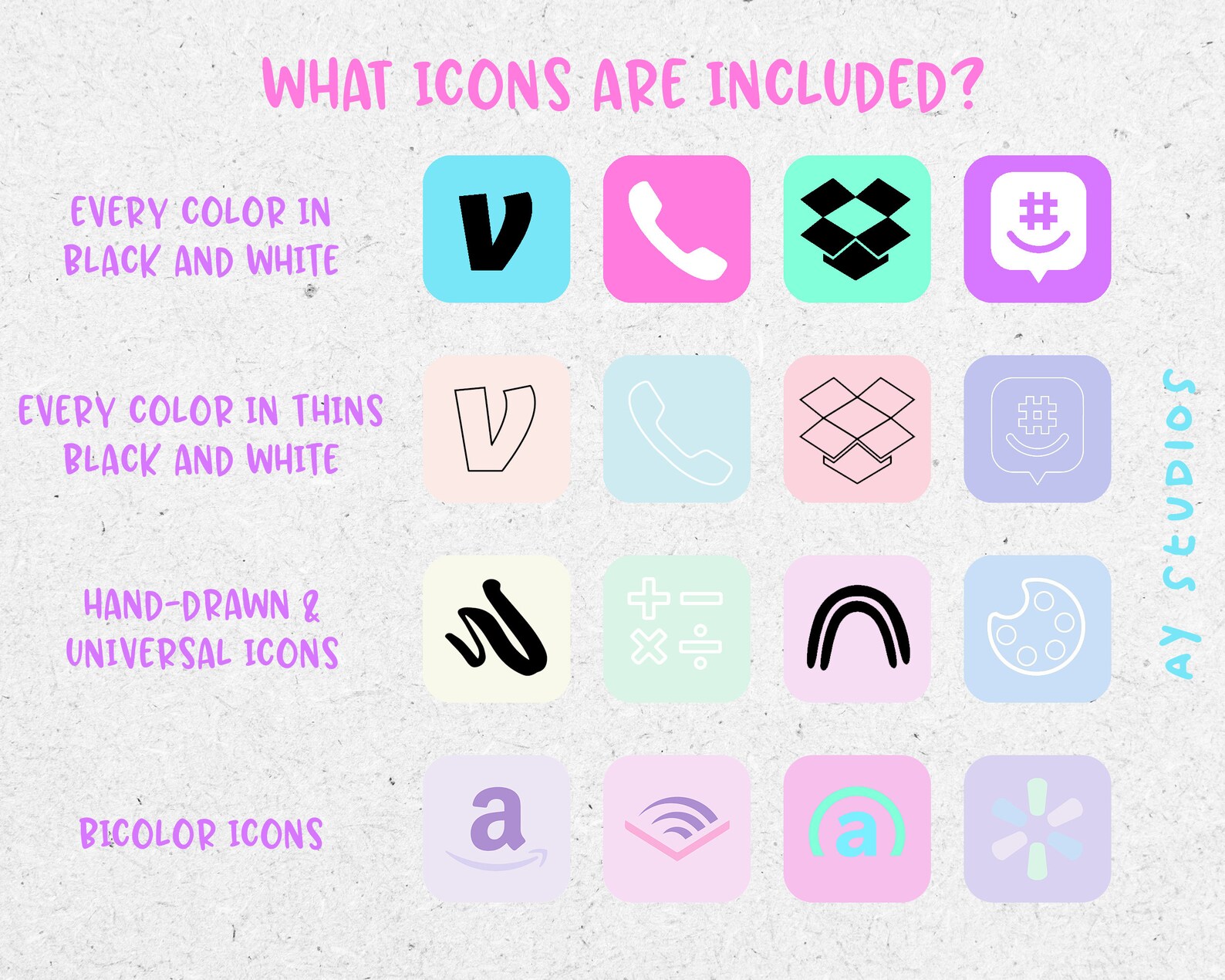 200000 PASTELS MEGA BUNDLE Neon Icons Aesthetic Ios14 - Etsy