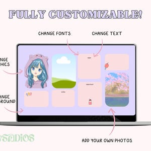 Editable Dreamy Pastel Desktop Organizers | Wallpapers & Folder Icons ...