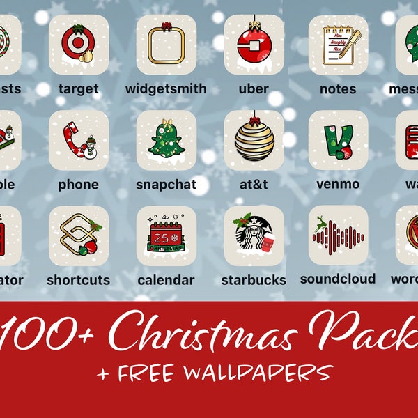 Ios 14 Icons Christmas - Etsy