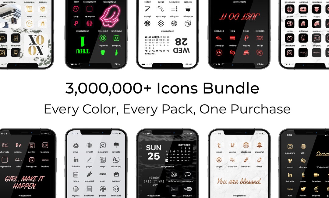 3,000,000+ High Resolution Ios Icons Pack Mega Bundle | iPhone Ios 17 ...