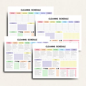 Editable Cleaning Schedule | Printable Cleaning Planner | Digital Chore ...