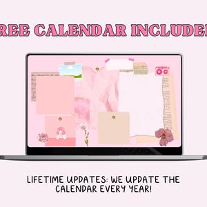 Editable Pink Desktop Organizers | Desktop Wallpapers & Folder Icons ...