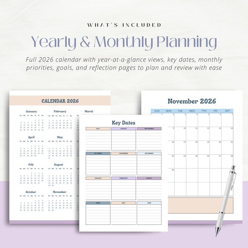 2026 Student Planner Printable | Academic Planner for College and ...