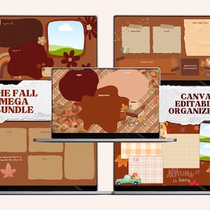 Editable MEGA Fall Collection | Desktop Organizer Bundle | Laptop ...