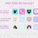 200,000 PASTELS MEGA BUNDLE Neon Icons Aesthetic IOS17 Social Media ...