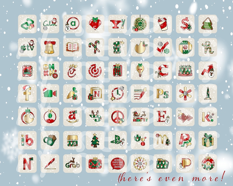 HAND-MADE CHRISTMAS App Icons | Festive Season | Personalized ...