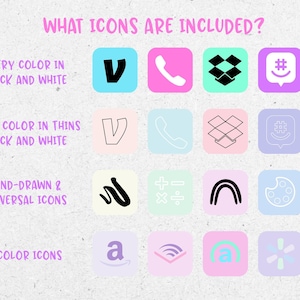 200,000+ PASTELS MEGA BUNDLE | Neon Icons Aesthetic | IOS17 Social ...