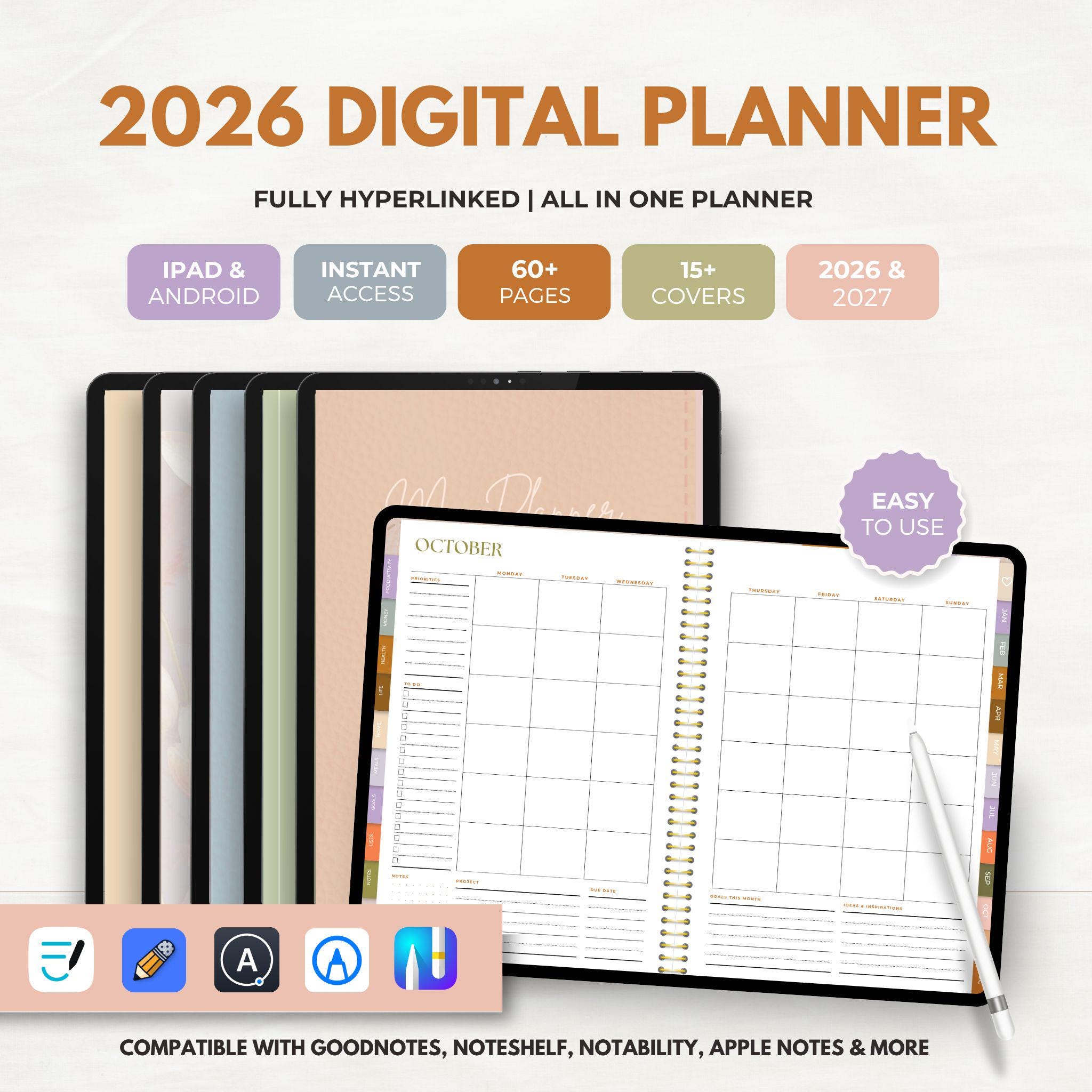 2026 Digital Life Planner | Hyperlinked Productivity Planner for ...