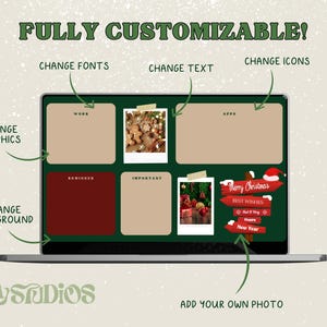 Editable Christmas Desktop Organizers | Desktop Wallpapers & Folder ...