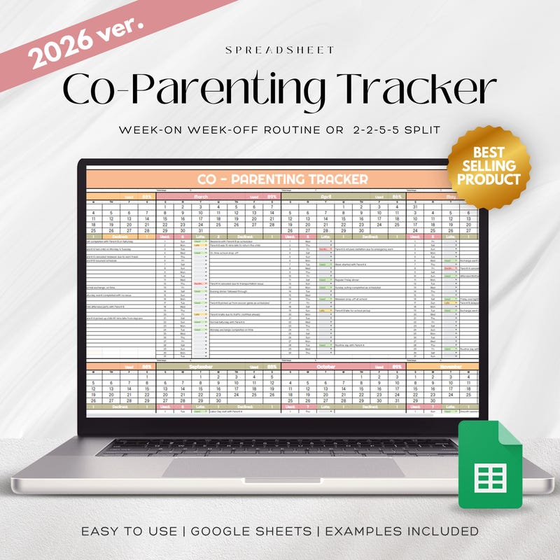Coparenting Excel Tracker - Etsy