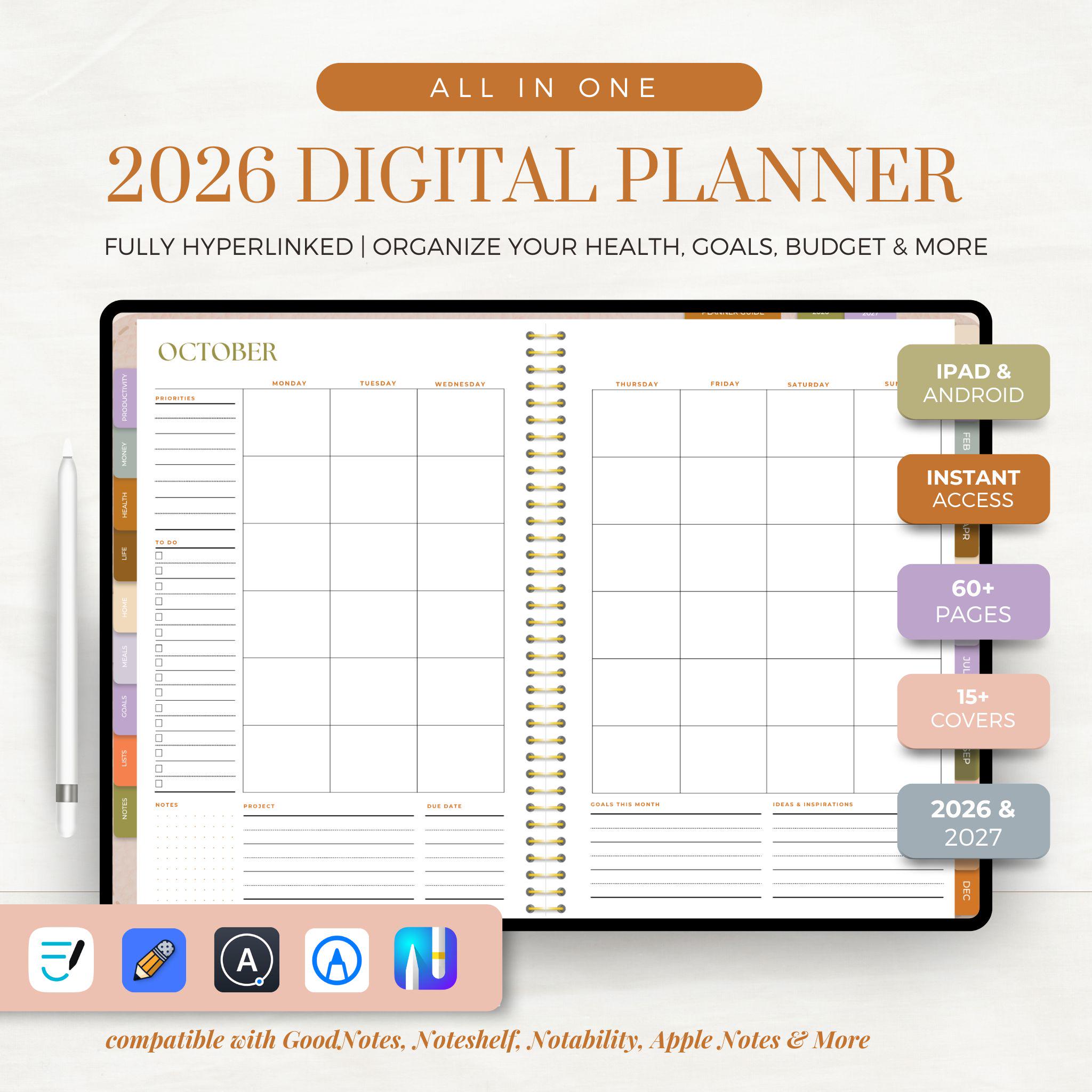 2026 Goal-focused Digital Planner | All-in-one Planning for ...