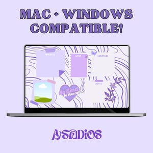 Editable Purple Desktop Organizers | Desktop Wallpapers & Folder Icons ...