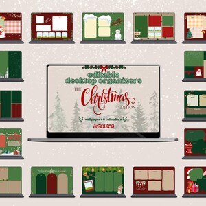 Editable Christmas Desktop Organizers | Desktop Wallpapers & Folder ...