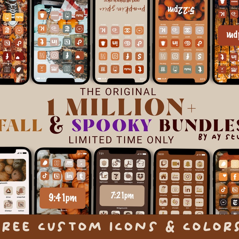 Fall Aesthetic Widgets - Etsy