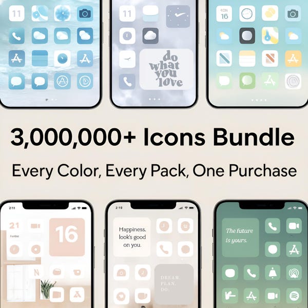 Black Icon Pack Android - Etsy UK