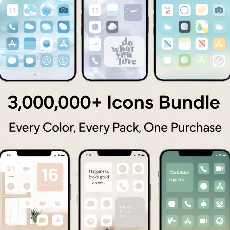 Black Icon Pack Android - Etsy UK