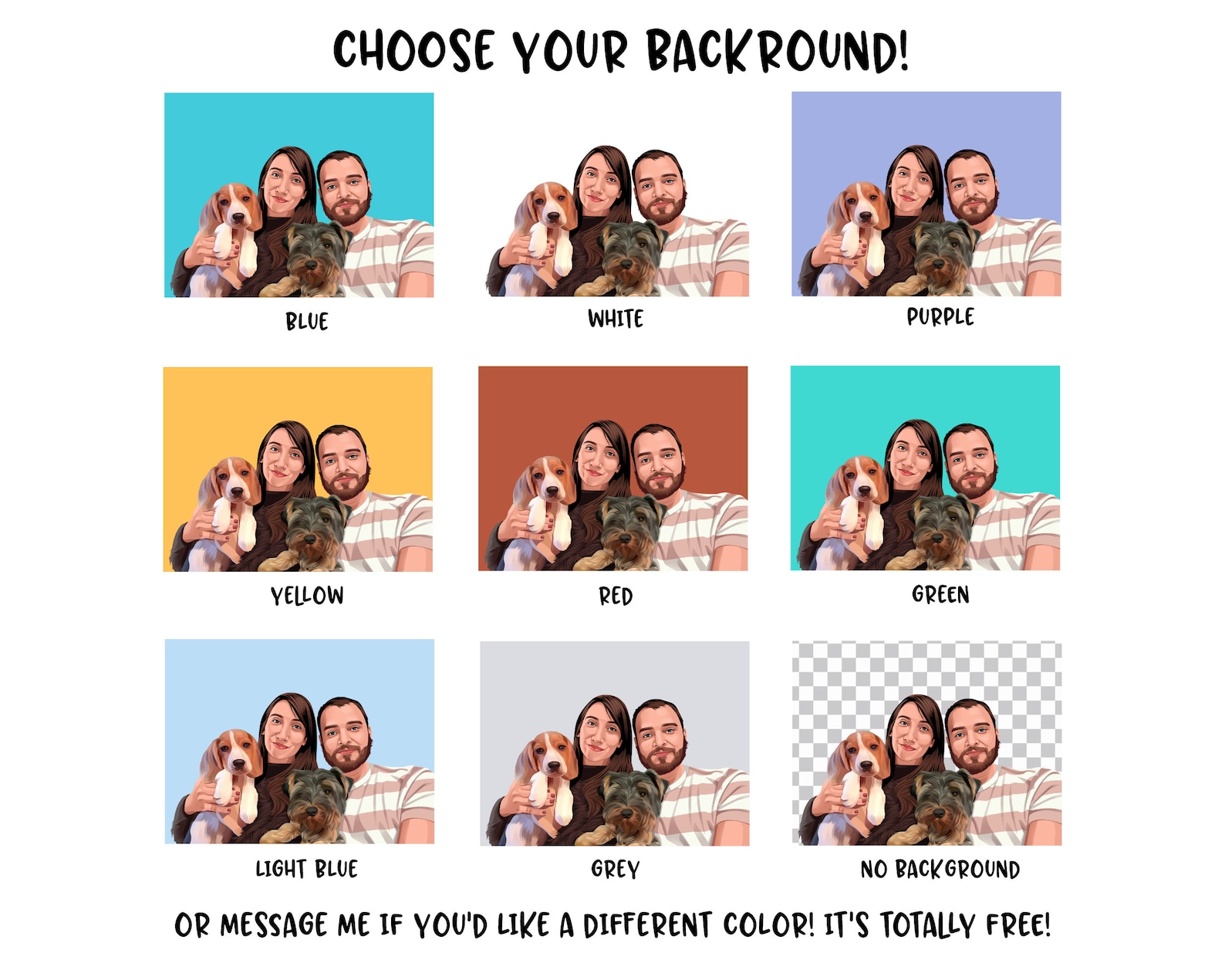 Custom Digital Cartoon Portrait Christmas Gift Vector Art - Etsy