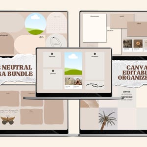 Editable Neutral Desktop Organizers | Desktop Wallpapers & Folder Icons ...