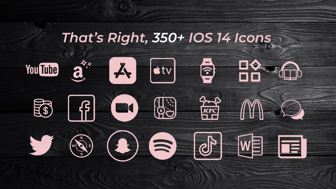 350+ iPhone Ios 17 App PNG Icons Pack | Transparent Pink Icons ...