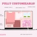 Editable Pink Desktop Organizers | Desktop Wallpapers & Folder Icons ...