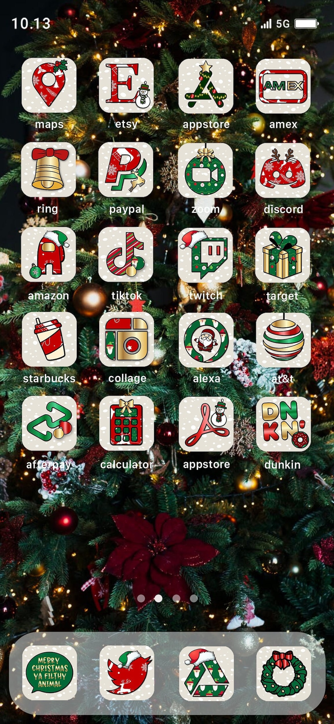 HAND-MADE CHRISTMAS App Icons | Festive Season | Personalized ...