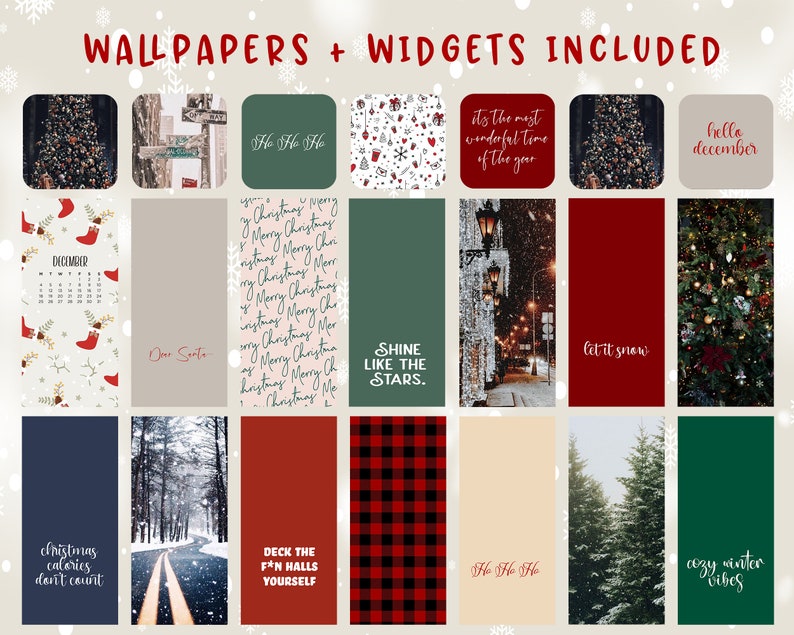 HAND-MADE CHRISTMAS App Icons Festive Season Personalized | Etsy