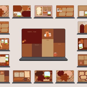 Editable MEGA Fall Collection | Desktop Organizer Bundle | Laptop ...