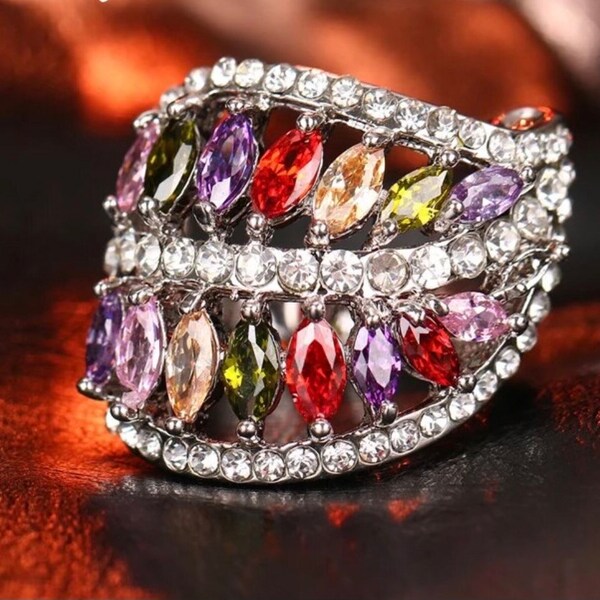 Multicolored Ring - Etsy