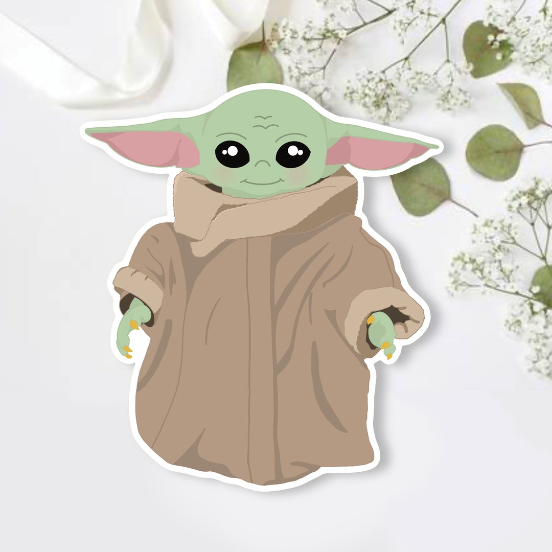 Baby Yoda Sticker | Star Wars Sticker | Mandalorian Sticker | Yoda ...