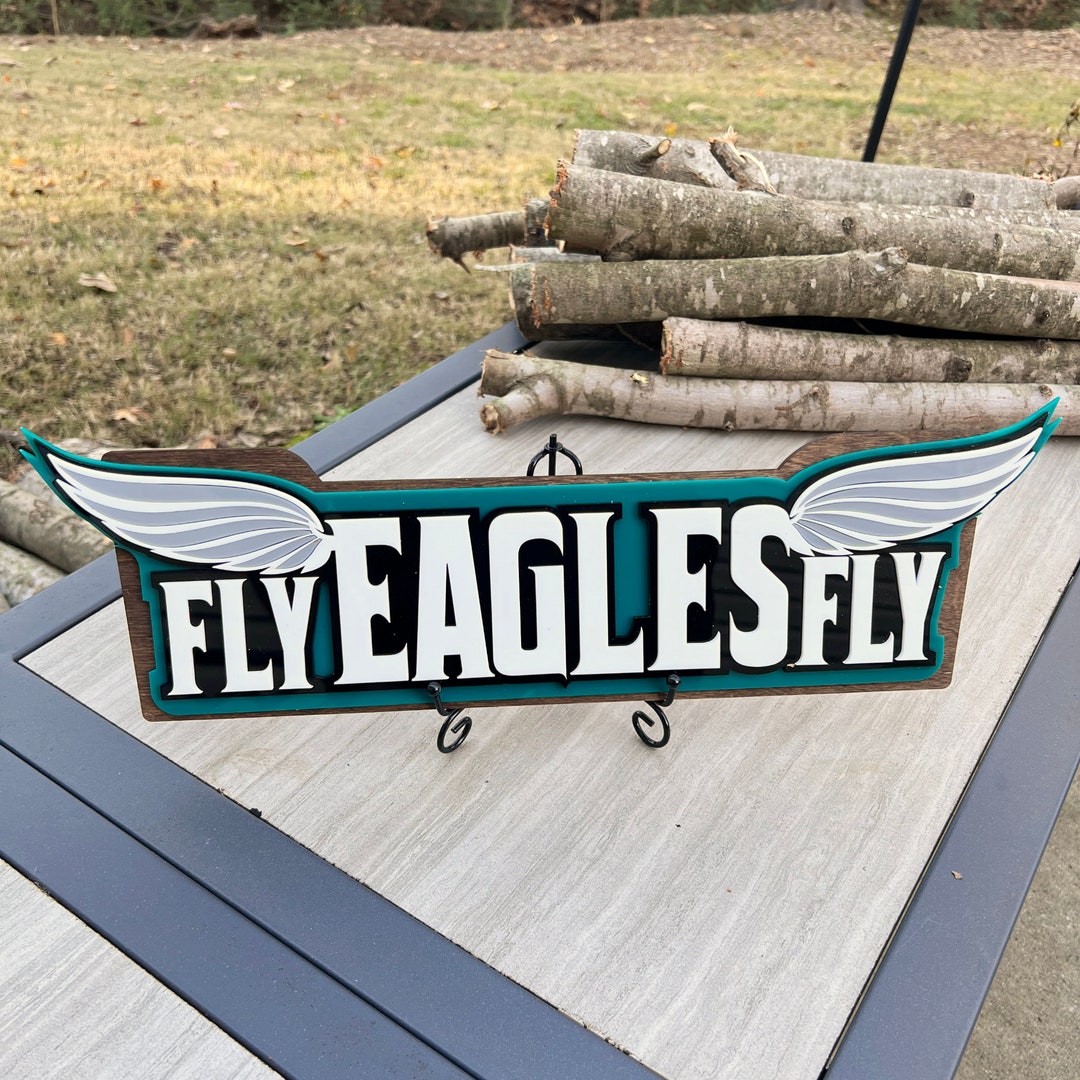 Fly Eagles Fly 2023 Seasonal Edition Wood & Acrylic Sign - Etsy