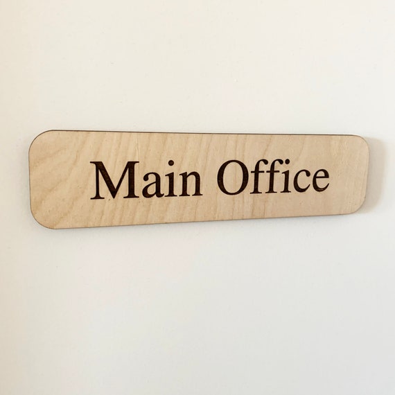 Personalized Door Sign / Custom Door Name Plate / Natural Wood - Etsy