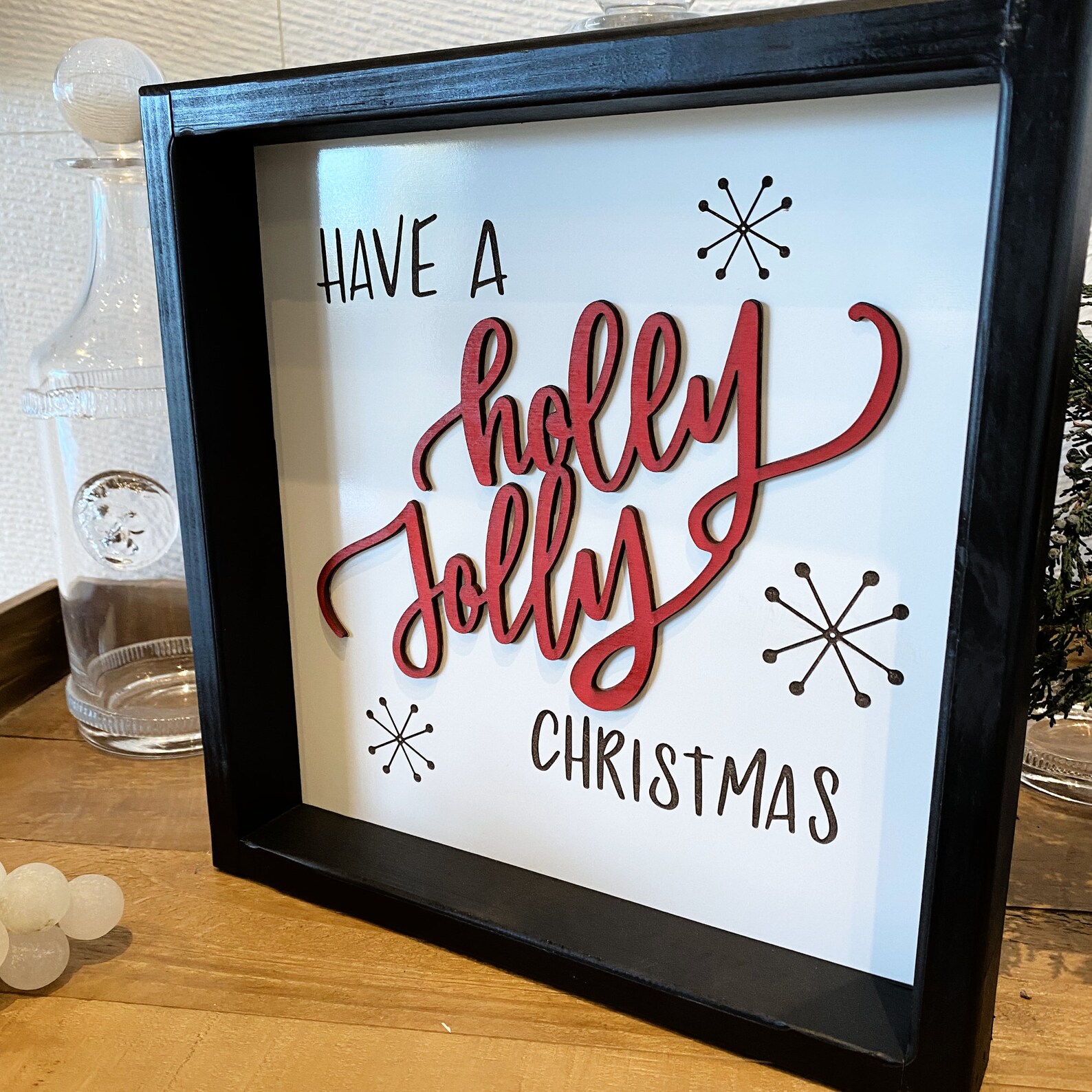 Have A Holly Jolly Christmas Sign / Farmhouse Decor / - Etsy