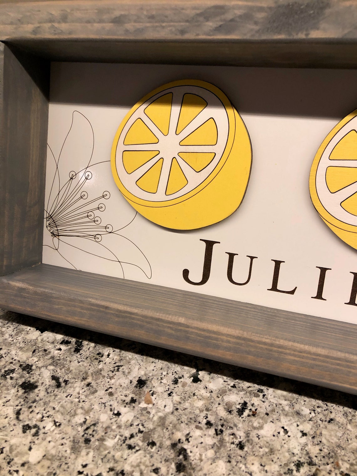 Lemon Kitchen Name Sign / Farmhouse Decor / 6 X 20 Farmhouse | Etsy