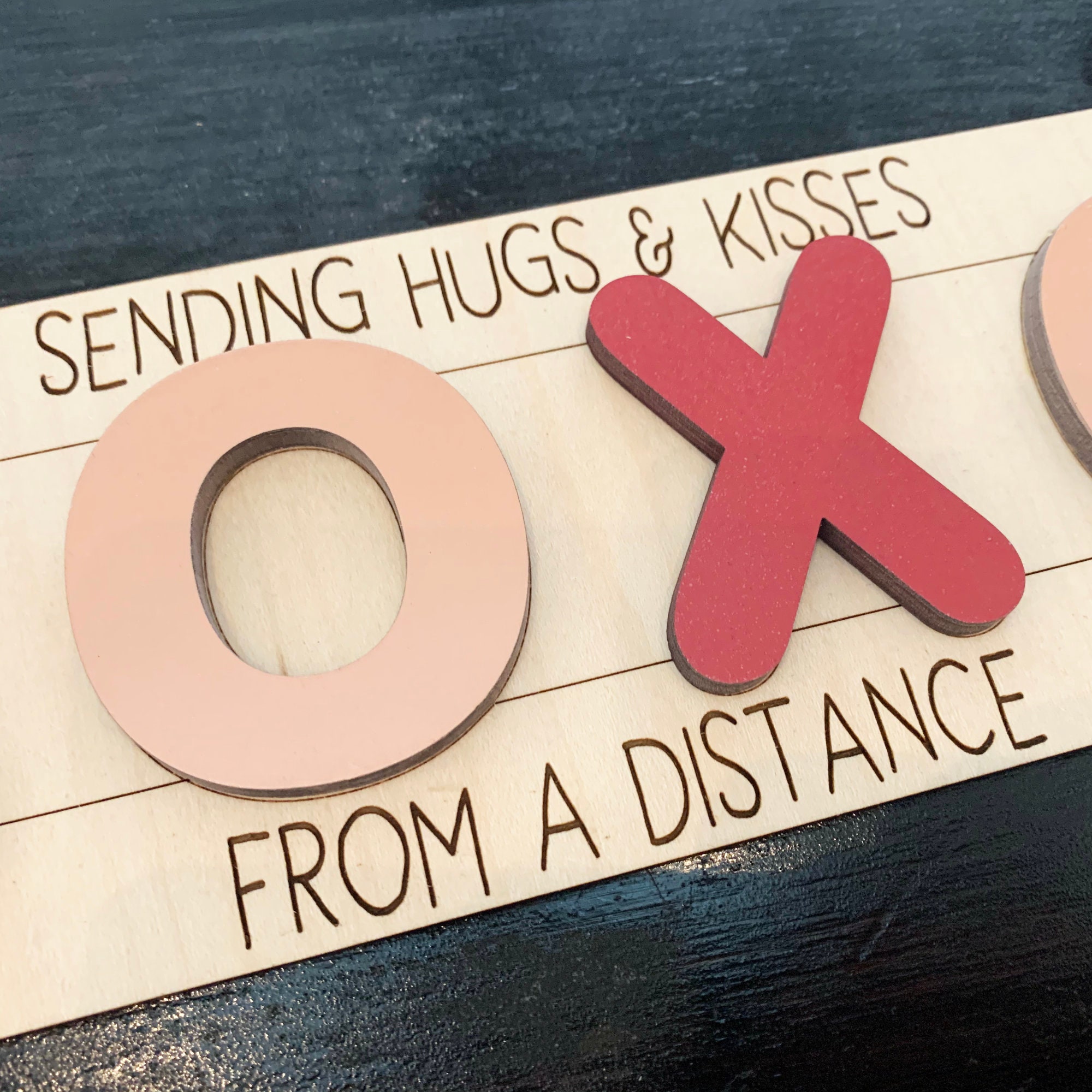 Sending Hugs & Kisses / Valentines Sign / Personalized | Etsy