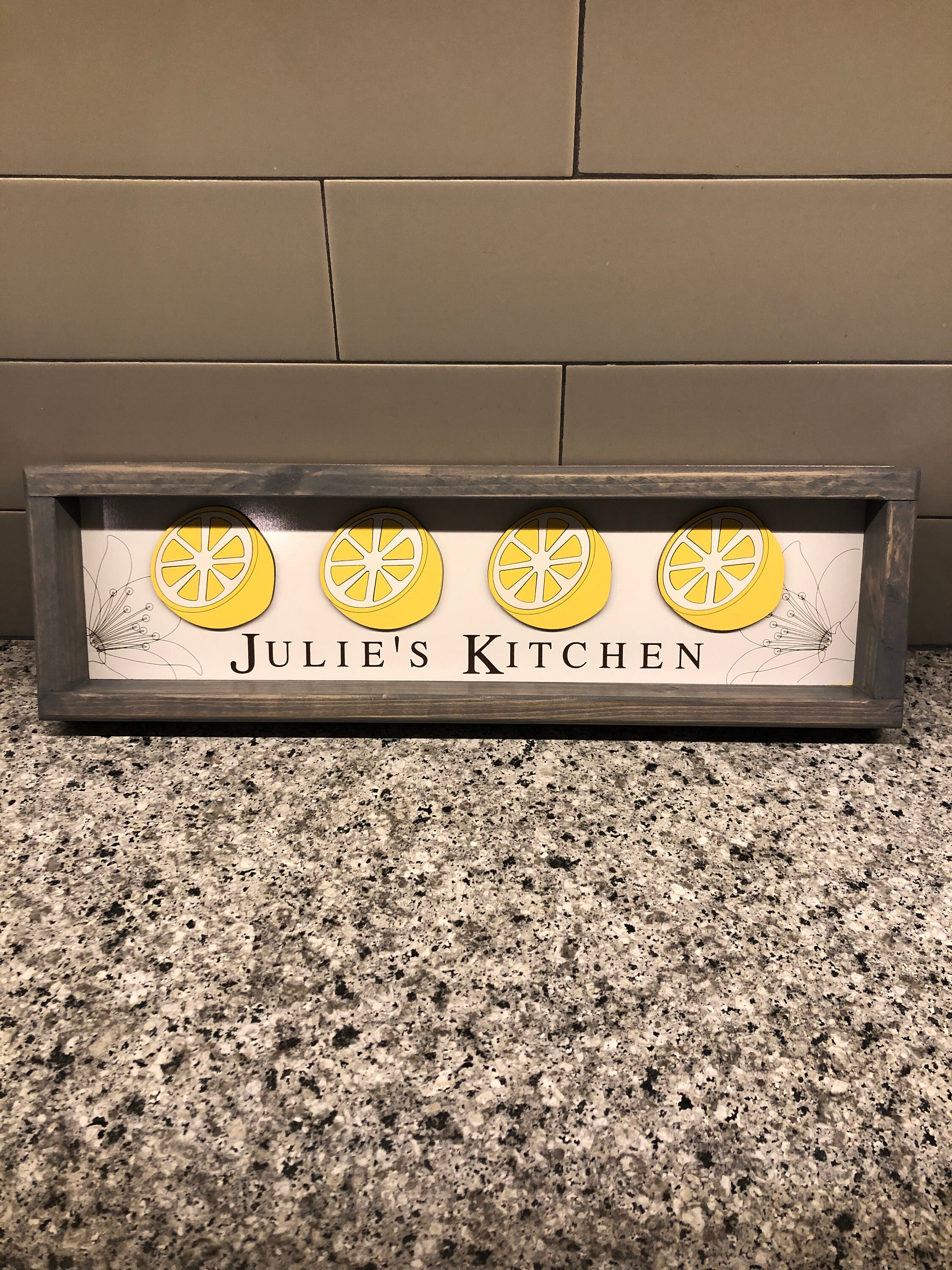 Lemon Kitchen Name Sign / Farmhouse Decor / 6 X 20 Farmhouse | Etsy