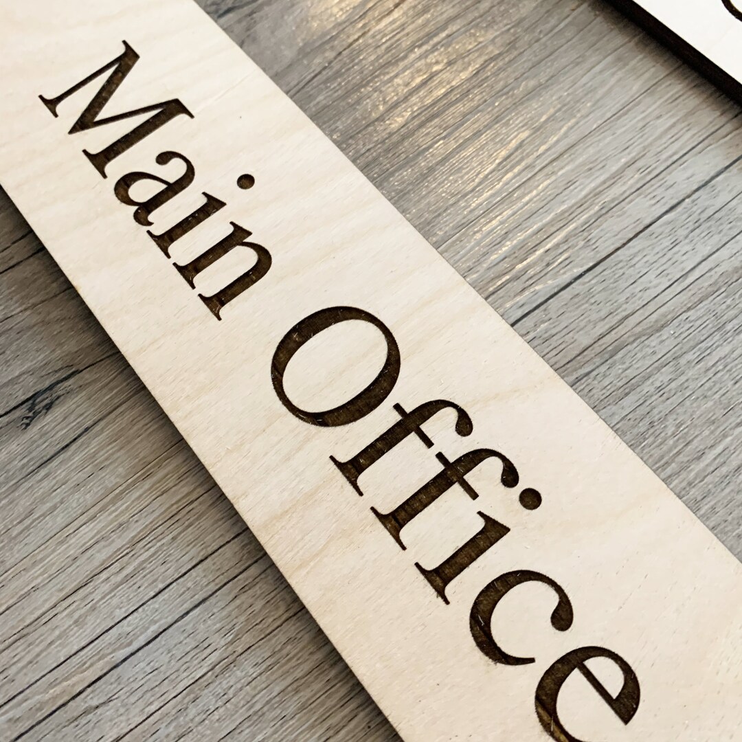 Personalized Door Sign / Custom Door Name Plate / Natural Wood - Etsy