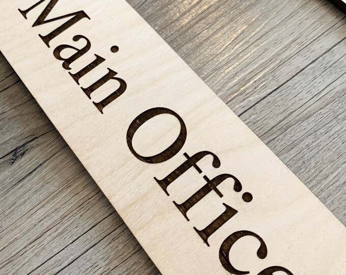 Personalized Door Sign / Custom Door Name Plate / Natural Wood Door ...